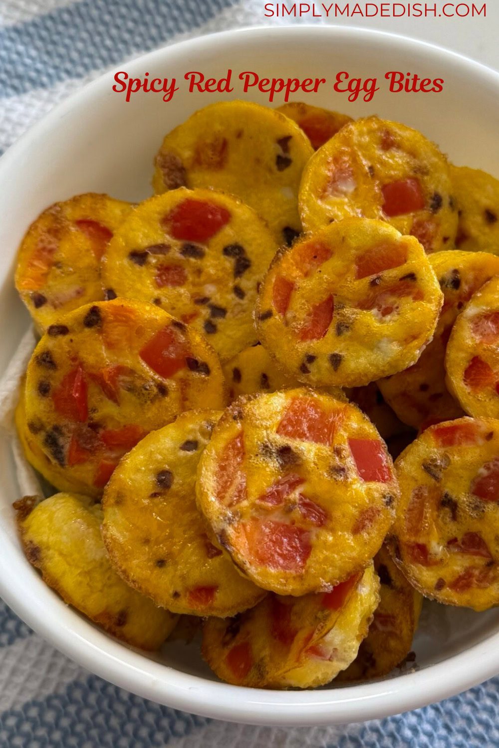 Spicy Red Pepper Egg Bites - Simply Made Dish